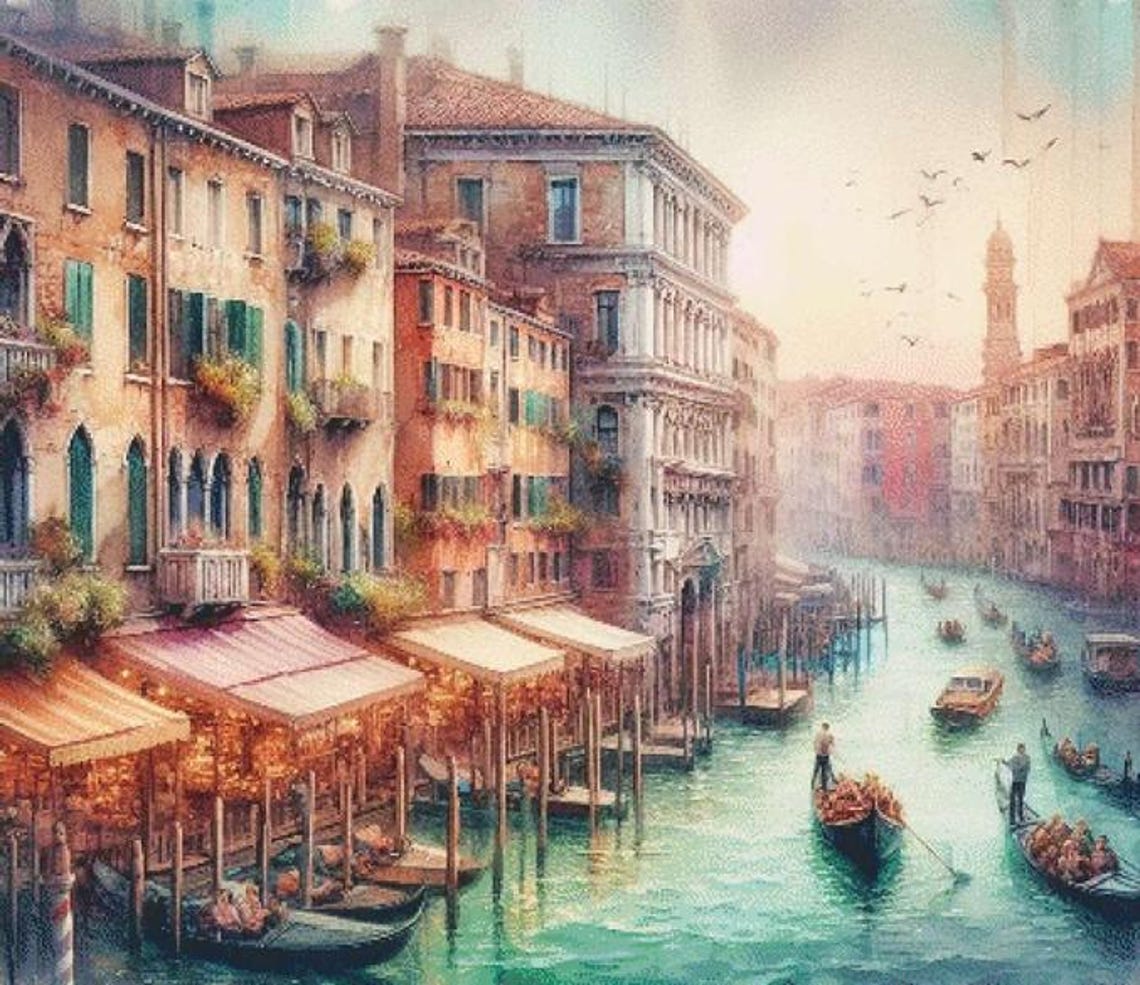 Venice Cross Stitch Pattern, PDF Instant Download, Full Coverage, Italy ...