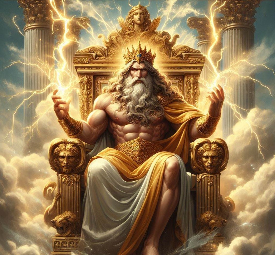 Zeus Greek God of the Sky Cross Stitch Pattern, PDF Instant Download, Full Coverage, Ancient ...