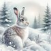 Snow Hare Cross Stitch Pattern, PDF Instant Download, Full Coverage ...