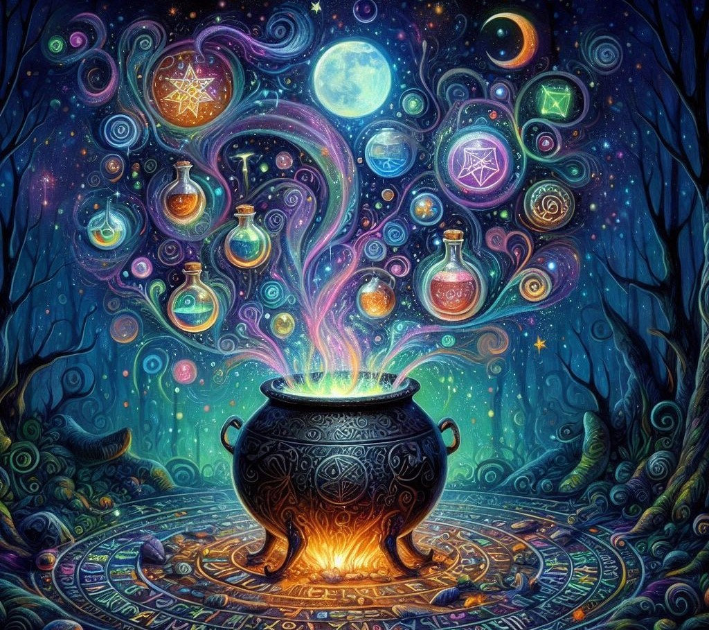 Magic Cauldron Cross Stitch Pattern, PDF Instant Download, Full ...