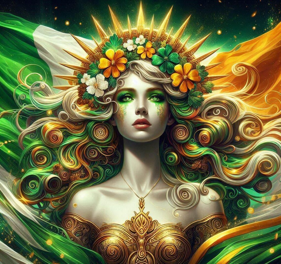 Ériu/erin Goddess of Ireland Cross Stitch Pattern, PDF Instant Download ...
