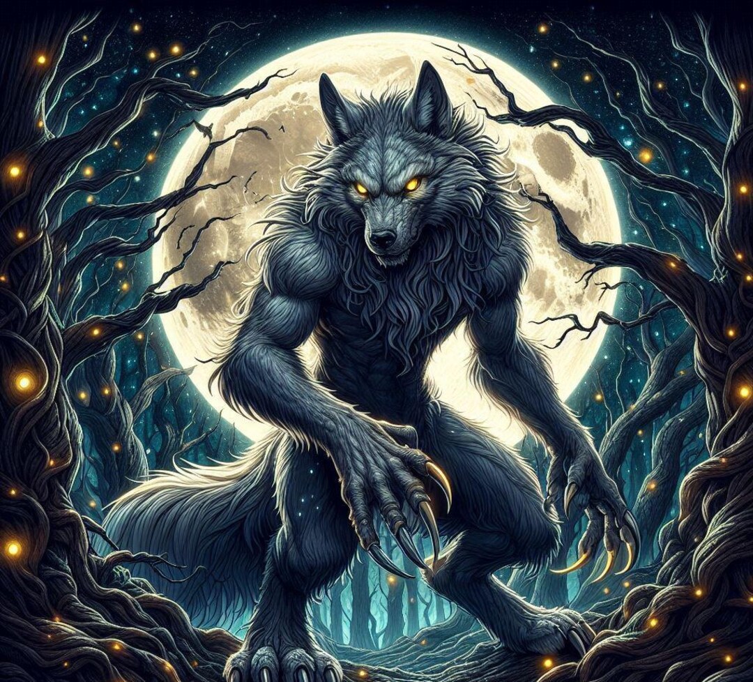 Werewolf Cross Stitch Pattern, PDF Instant Download, Full Coverage ...