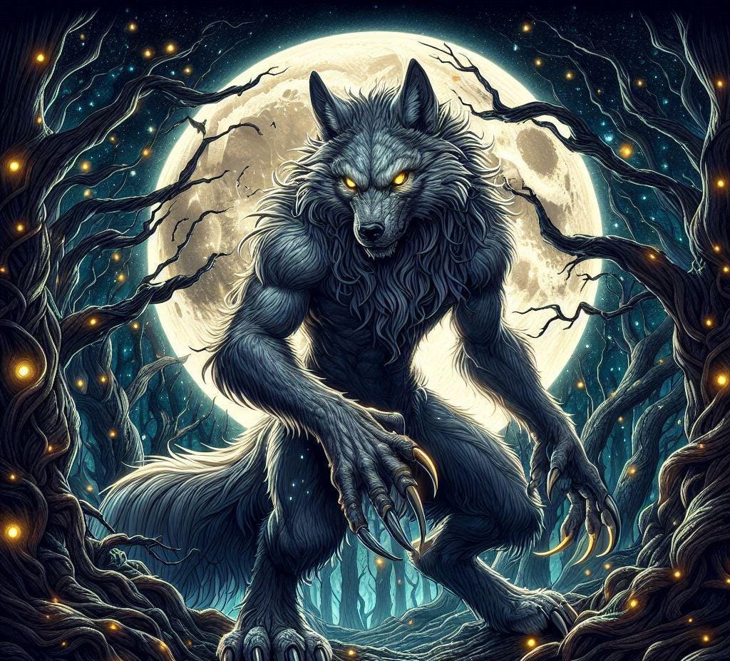 Werewolf Cross Stitch Pattern, PDF Instant Download, Full Coverage ...
