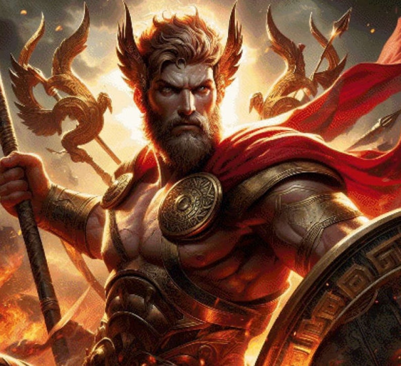 Ares Greek God of War Cross Stitch Pattern, PDF Instant Download, Full Coverage, Ancient Greece ...