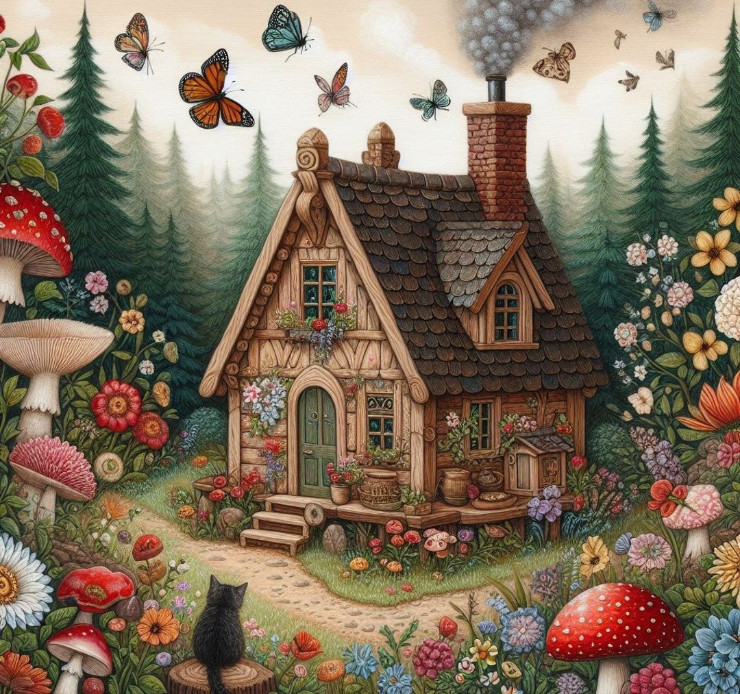 Tiny Country Cottage Cross Stitch Pattern, PDF Instant Download, Full ...