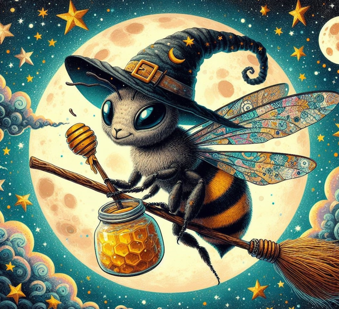 Honey Witch Bee Cross Stitch Pattern, PDF Instant Download, Full ...