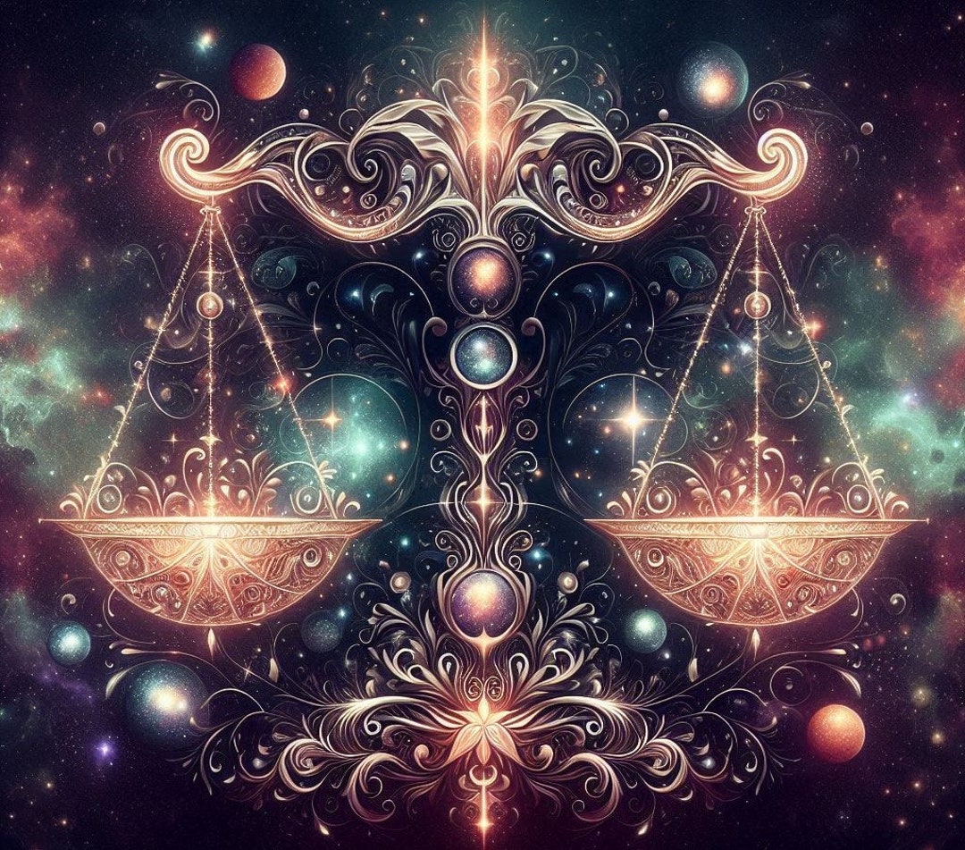 Libra Zodiac Cross Stitch Pattern, PDF Instant Download, Scales Heavens ...