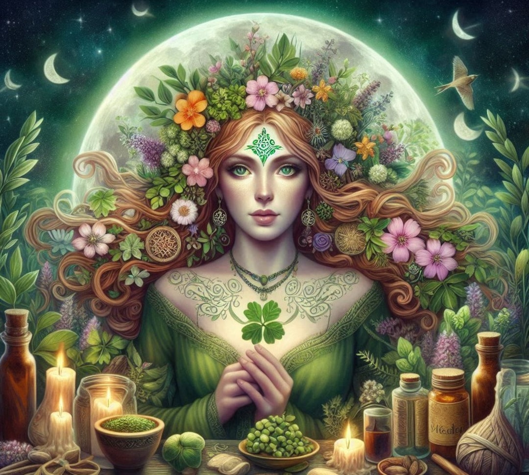 Airmid Irish Goddess of Herbs and Healing Cross Stitch Pattern, PDF ...