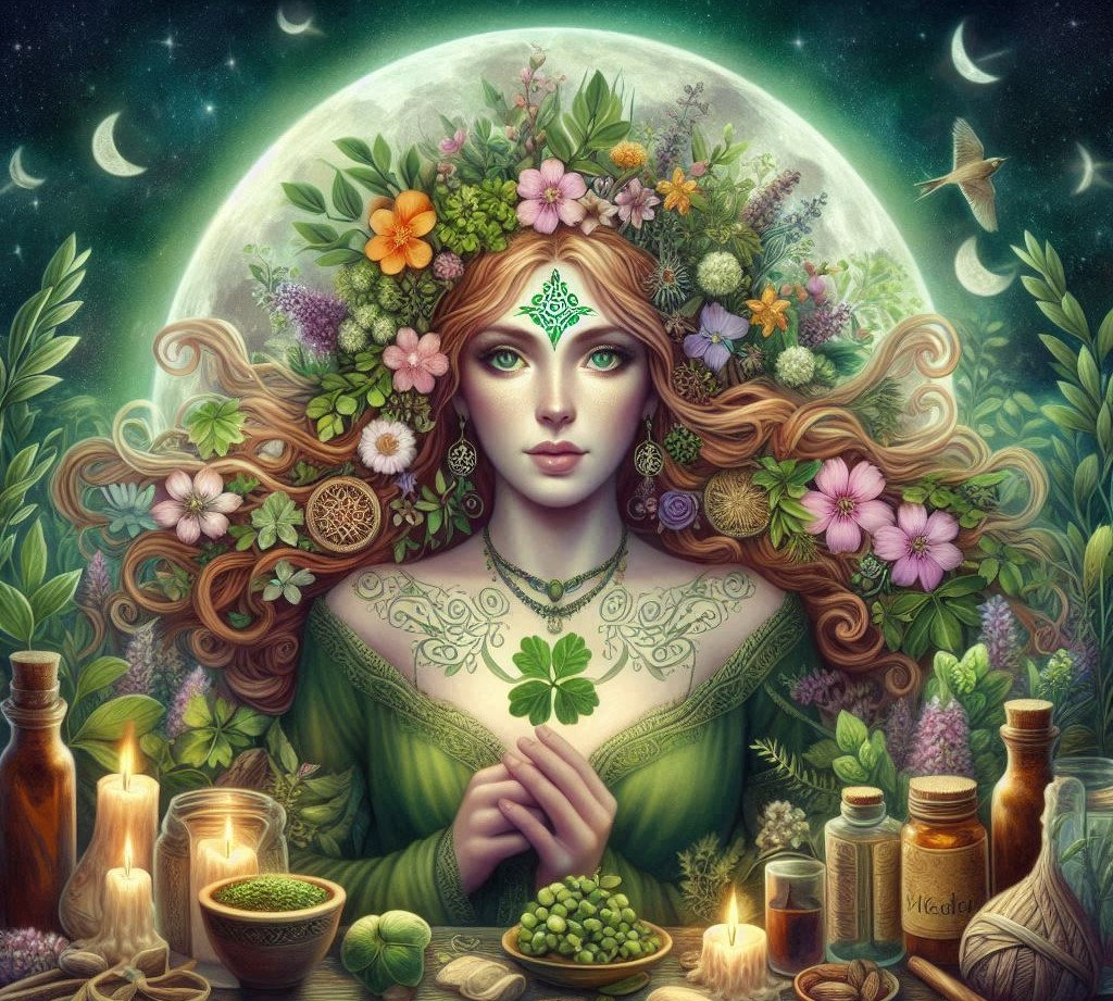 Airmid Irish Goddess of Herbs and Healing Cross Stitch Pattern, PDF ...