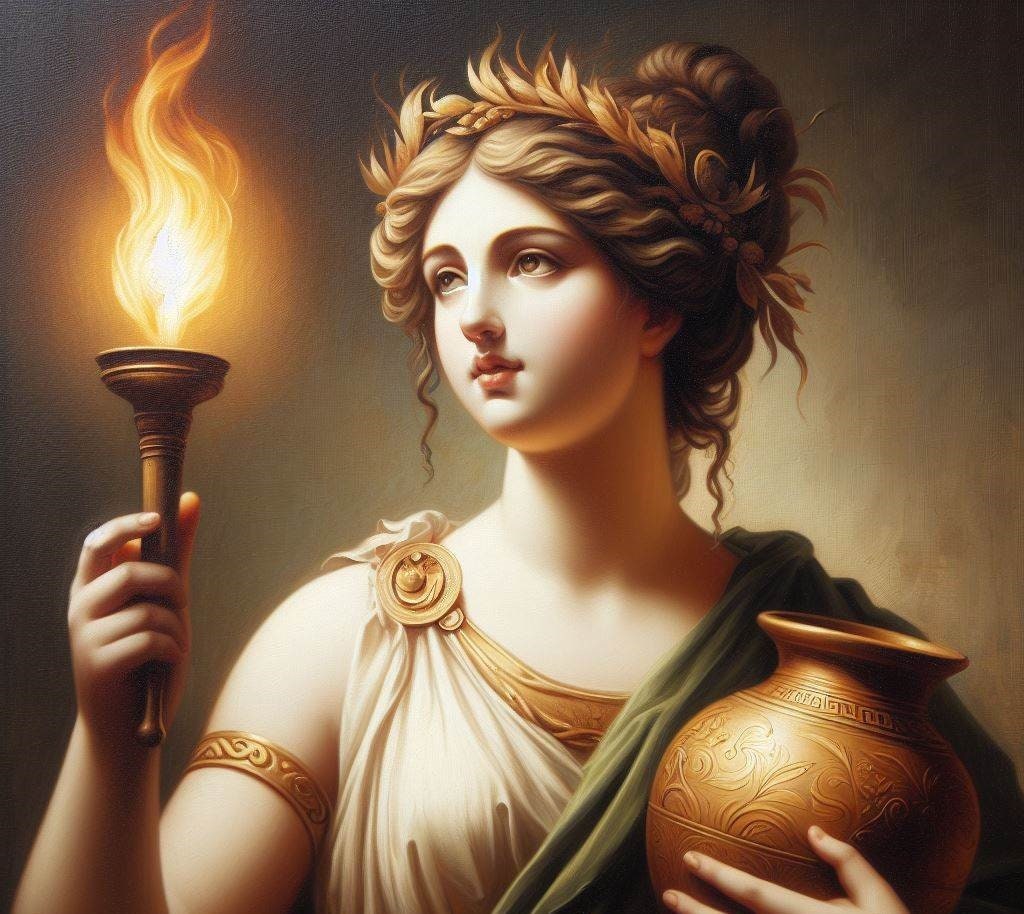 Hestia Greek Goddess of the Hearth Cross Stitch Pattern, PDF Instant ...