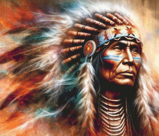 Indian Chief Cross Stitch Pattern, PDF Instant Download, Full Coverage ...