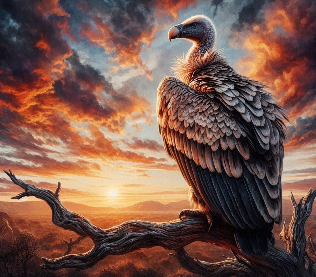 Vulture Cross Stitch Pattern, PDF Instant Download, Full Coverage, Bird ...