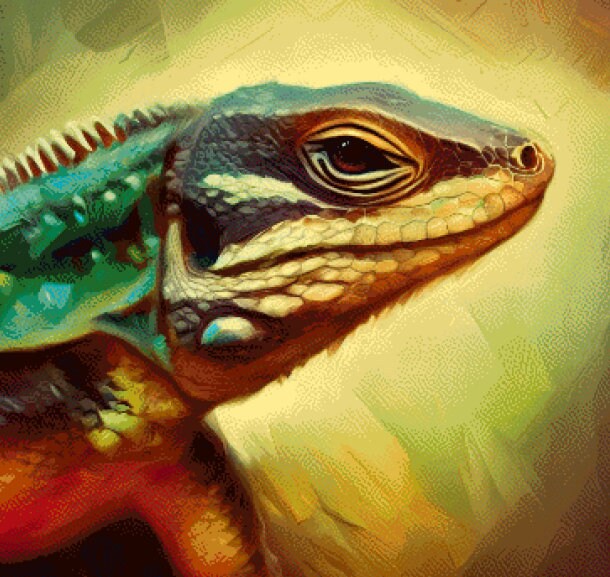 Lizard Cross Stitch Pattern, PDF Instant Download, Reptile Animal ...