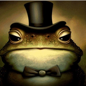 Mr Toad Cross Stitch Pattern, PDF Instant Download, Amphibian Mister ...
