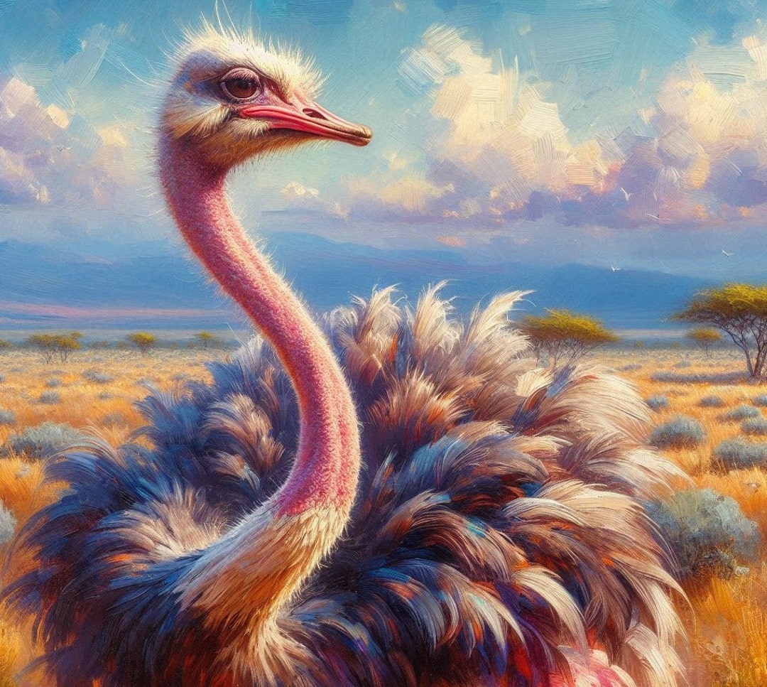 Ostrich Cross Stitch Pattern, PDF Instant Download, Full Coverage ...