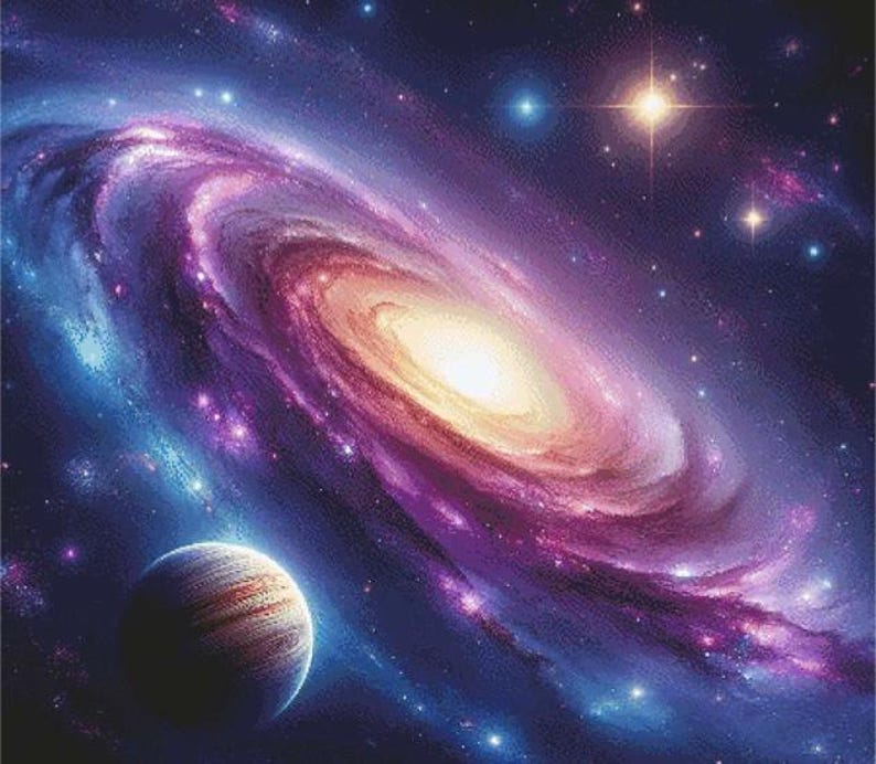 Andromeda Galaxy Cross Stitch Pattern, PDF Instant Download, Full ...