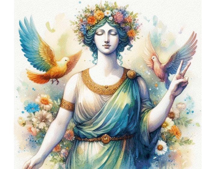 Pax Roman Goddess of Peace Cross Stitch Pattern, PDF Instant Download ...