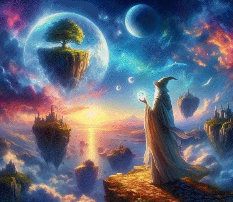 Wizard Cross Stitch Pattern, PDF Instant Download, Full Coverage ...