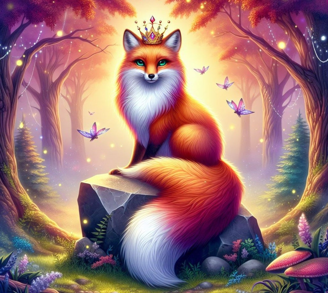 Fox Queen Cross Stitch Pattern, PDF Instant Download, Full Coverage ...