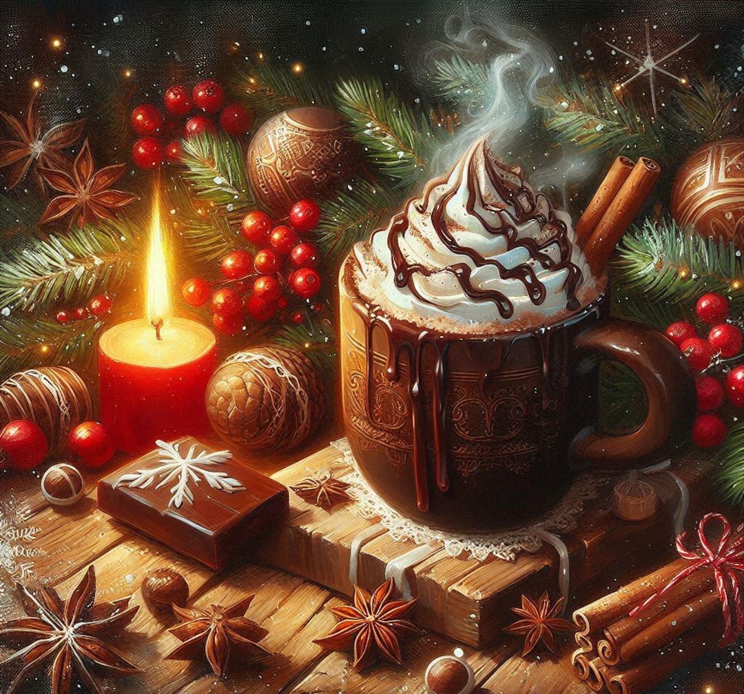 Christmas Hot Chocolate Cross Stitch Pattern, PDF Instant Download ...