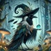 Magpie Witch in the Woods Cross Stitch Pattern, PDF Instant Download ...