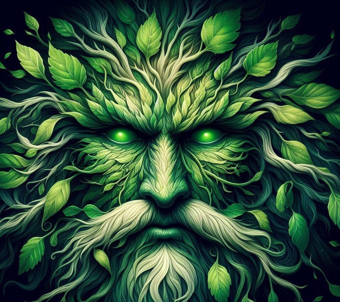 Green Man Cross Stitch Pattern, PDF Instant Download, Full Coverage ...