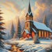 Church in Winter Cross Stitch Pattern, PDF Instant Download, Full ...