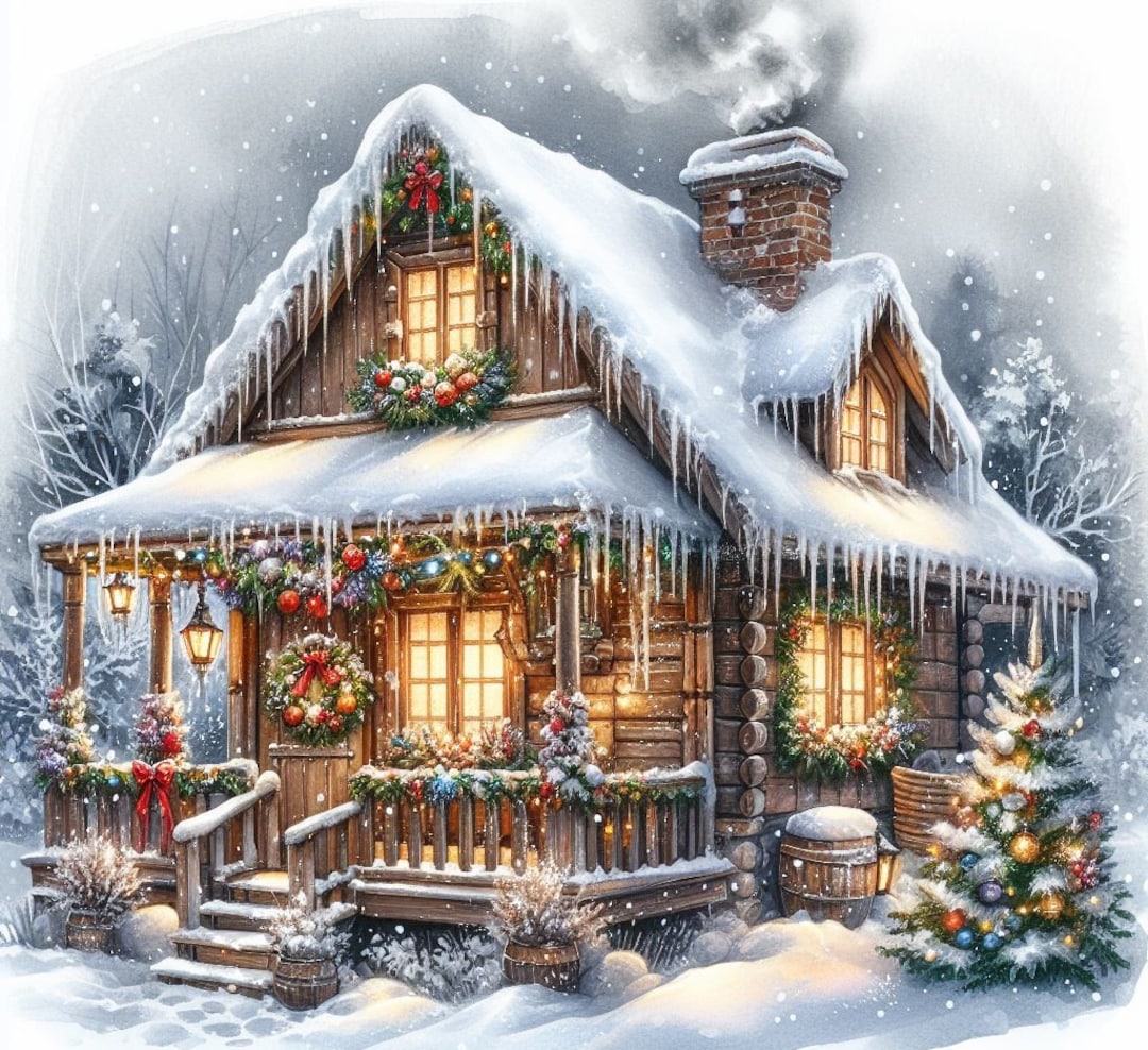 Christmas House Cross Stitch Pattern, PDF Instant Download, Full ...