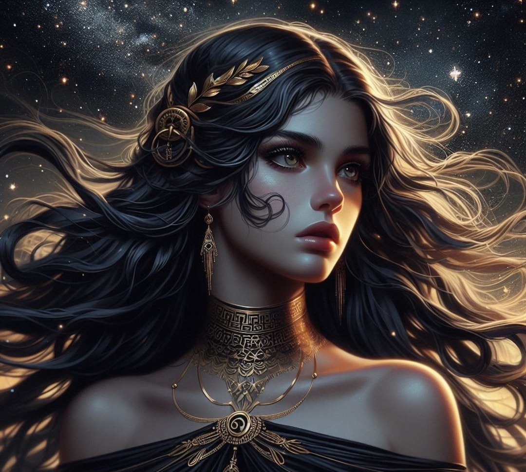 Nyx Greek Goddess of the Night Cross Stitch Pattern, PDF Instant ...