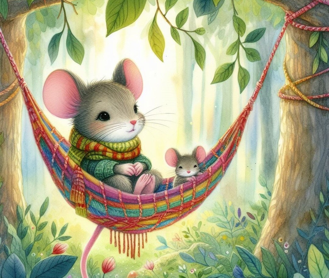 Mice in a Hammock Cross Stitch Pattern, PDF Instant Download, Full ...