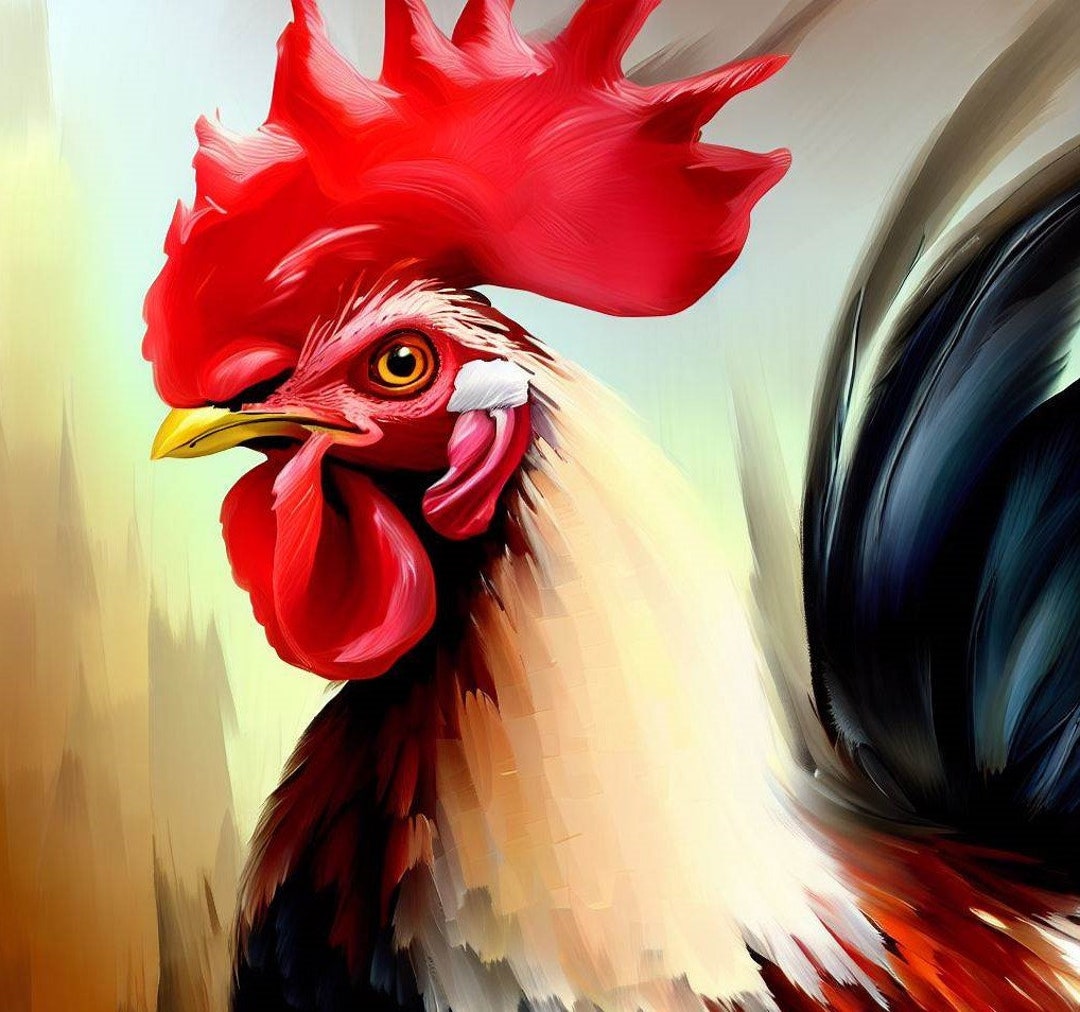 Cockerel Cross Stitch Pattern, PDF Instant Download, Chicken Farm ...