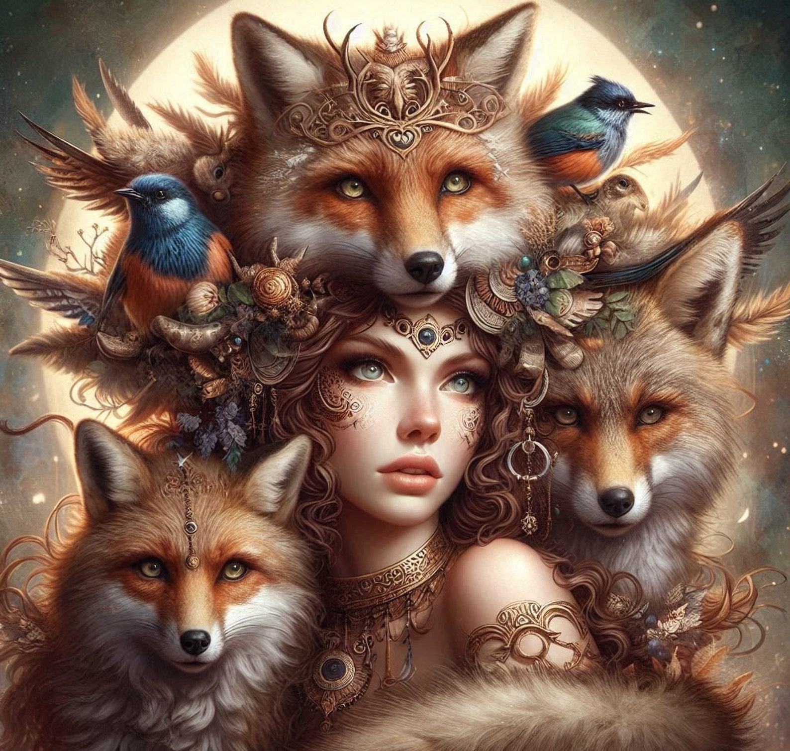 Fauna Roman Goddess of the Wild, Spring and Fertility Cross Stitch ...