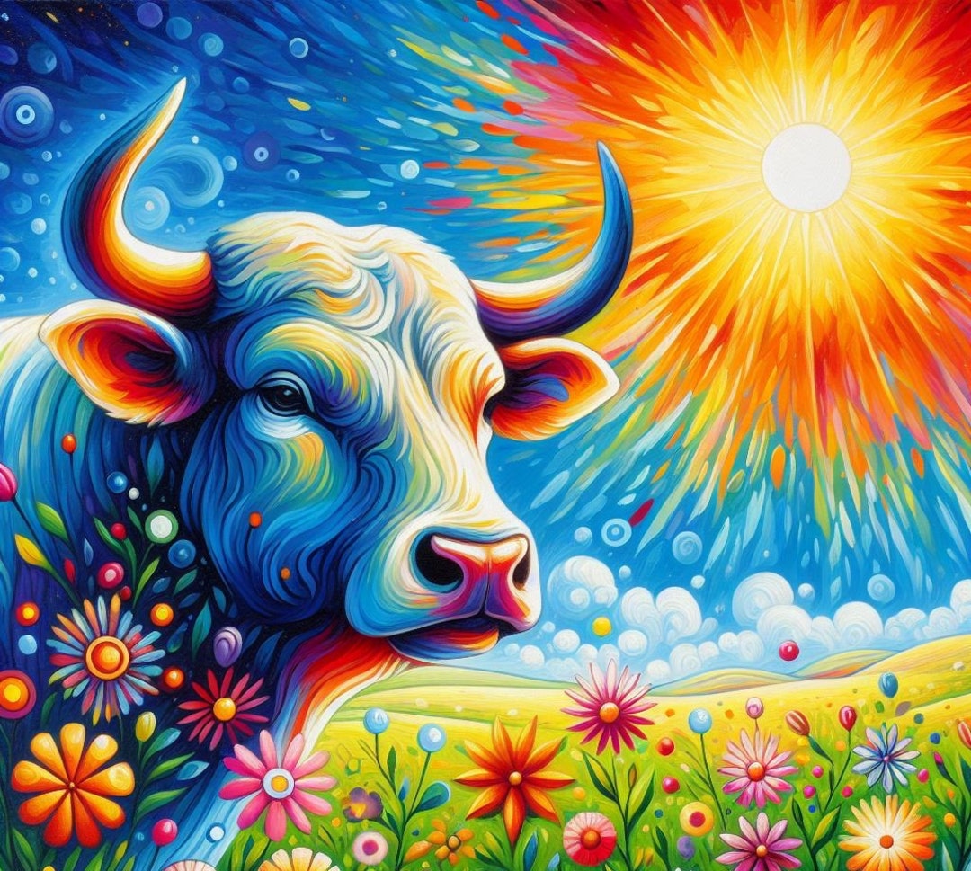 Bull Art Cross Stitch Pattern, PDF Instant Download, Full Coverage ...