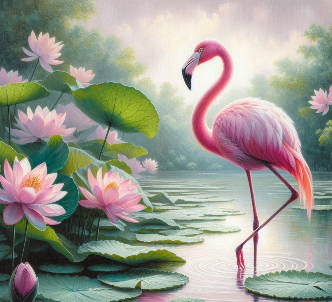 Flamingo Cross Stitch Pattern, PDF Instant Download, Full Coverage ...