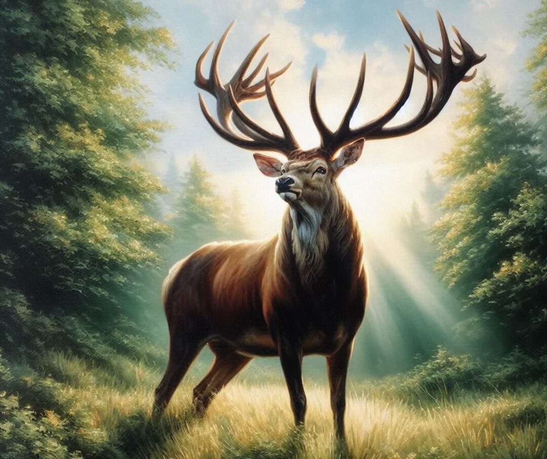 Stag Cross Stitch Pattern, PDF Instant Download, Deer Nature Park ...