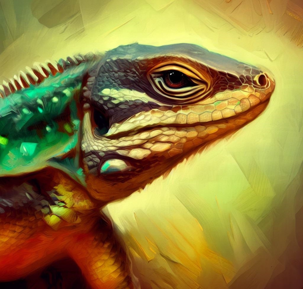 Lizard Cross Stitch Pattern, PDF Instant Download, Reptile Animal ...