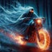 Ghost Motorbike Rider Cross Stitch Pattern, PDF Instant Download, Full ...