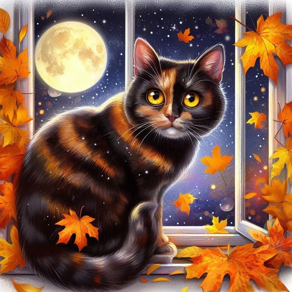 Tortoiseshell Cat Embroidery Pattern - Etsy