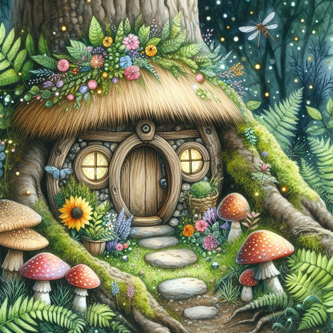 Fairy House Cross Stitch Pattern, PDF Instant Download, Full Coverage ...