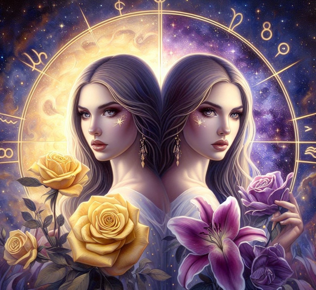 Gemini Zodiac Cross Stitch Pattern, PDF Instant Download, Full Coverage ...