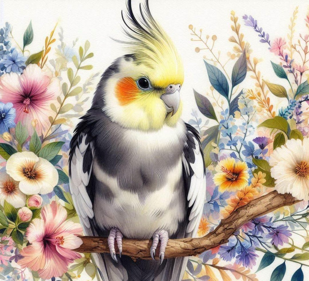 Cockatiel Cross Stitch Pattern, PDF Instant Download, Full Coverage ...