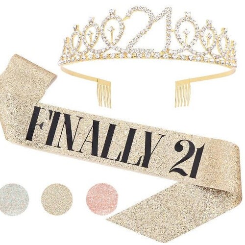 Rose Gold 21 Tiara 21st Birthday Party Supplies and - Etsy