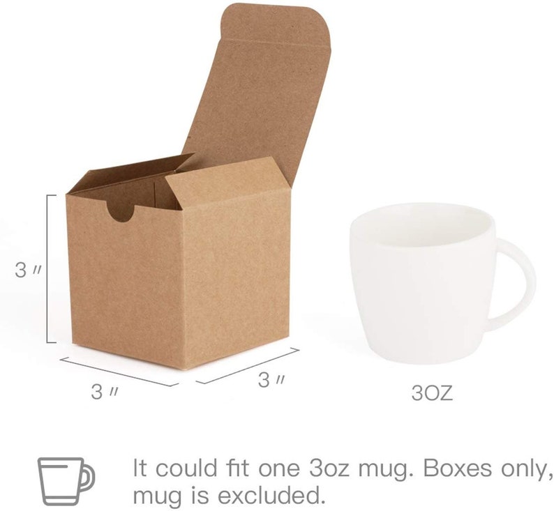 50pcs Brown Boxes Gift Boxes 3x3x3 Inches Paper Gift Boxes - Etsy