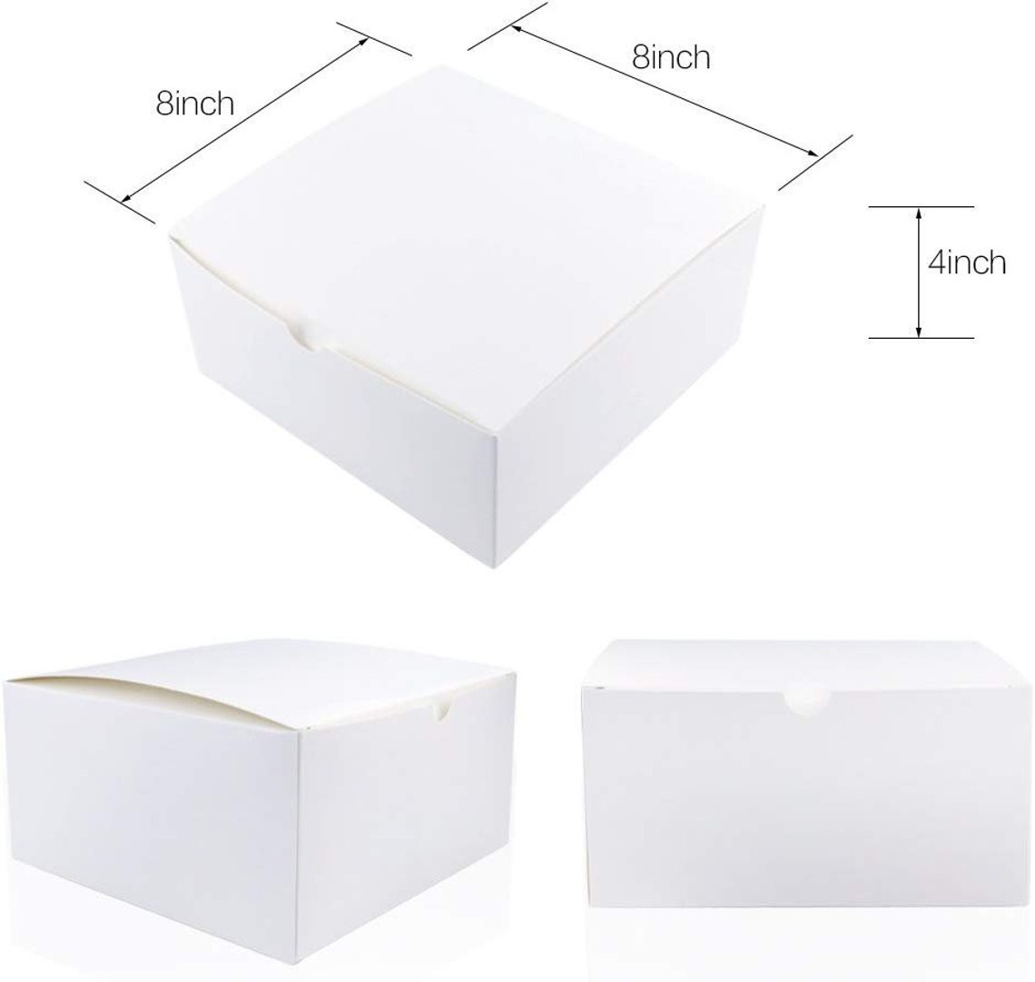 24pcs White Boxes Gift Boxes 8x8x4'' With 4 Bundles of - Etsy