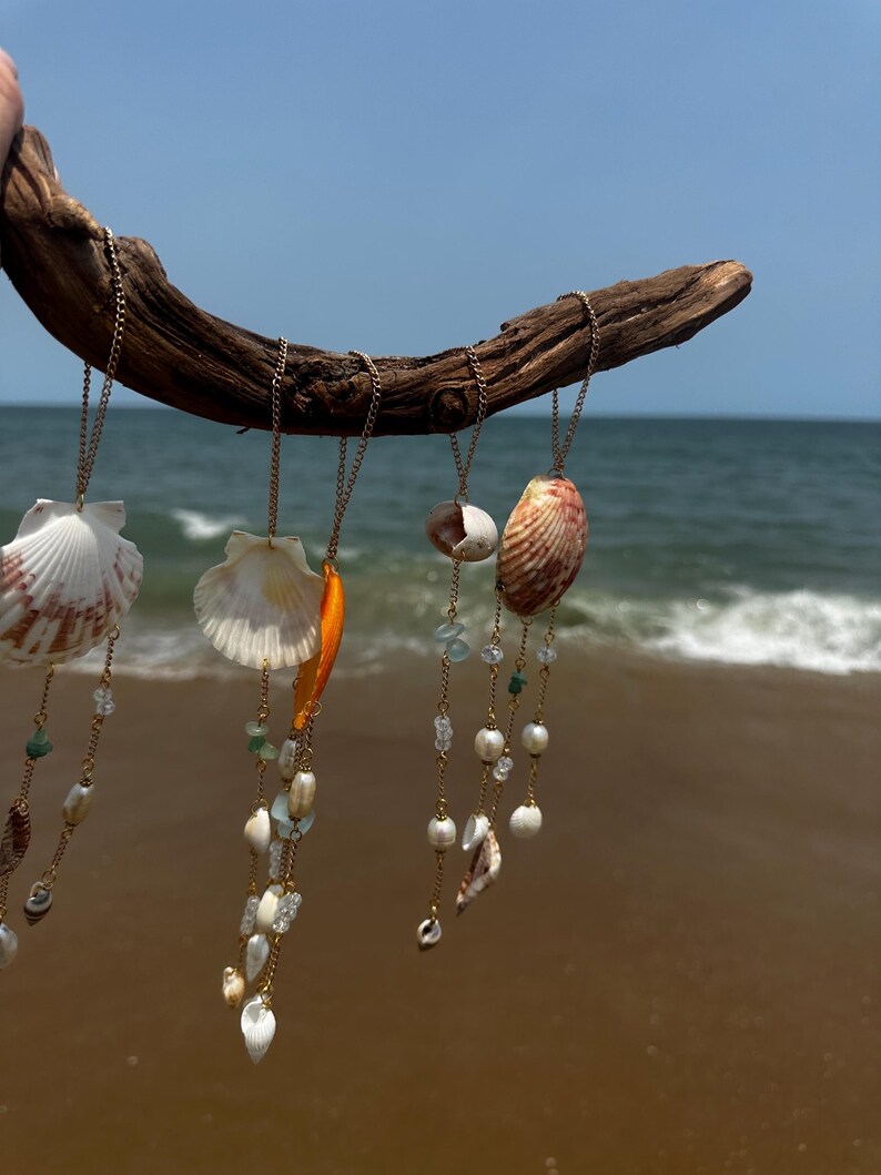 Seashell Suncatcher for Window – Coastal Beach Decor, Handmade Sun ...