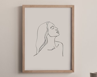 Woman Form Line Art Print Modern Art Instant Download | Etsy
