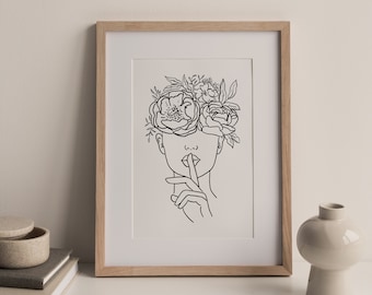 Woman Form Line Art Print Modern Art Instant Download - Etsy