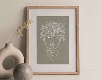 Woman Form Line Art Print Modern Art Instant Download - Etsy