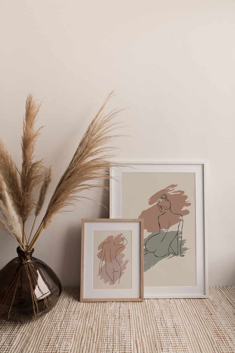 Woman Form Line Art Print | Modern Art, Instant Download Digital ...