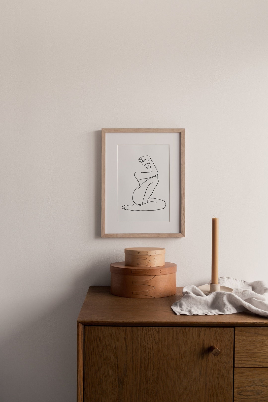 Woman Form Line Art Print Modern Art, Instant Download Digital Minimal ...